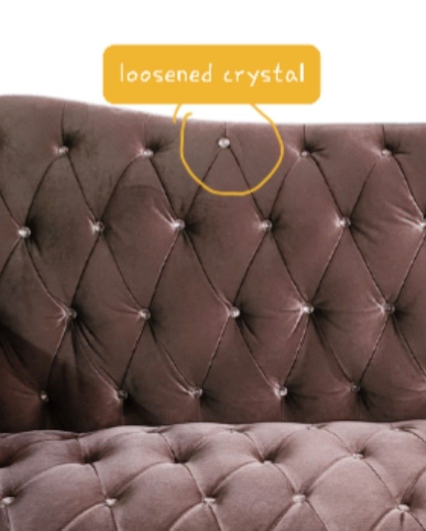 3+2 Seater Sofa with Crystal Fixture, Furniture & Home Living ...