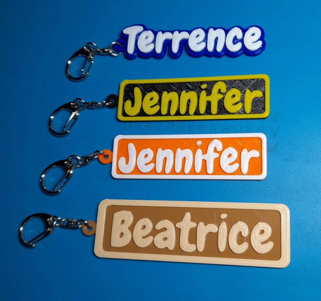 3D printed name keychain, Hobbies & Toys, Stationery & Craft, Art ...