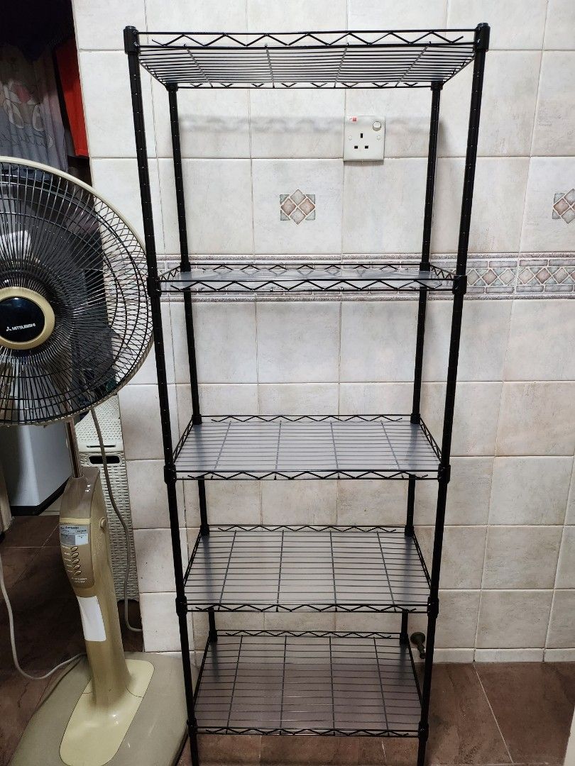 5 tier Metal Rack, Furniture & Home Living, Furniture, Shelves ...