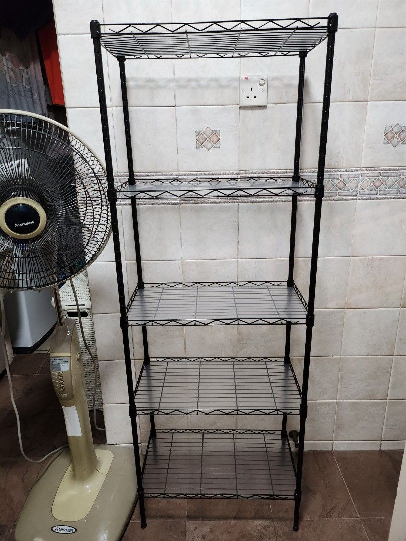 5 tier Metal Rack, Furniture & Home Living, Furniture, Shelves ...