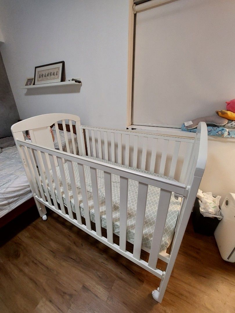 4-in-1 Convertible Baby Cot, Babies & Kids, Baby Nursery & Kids ...