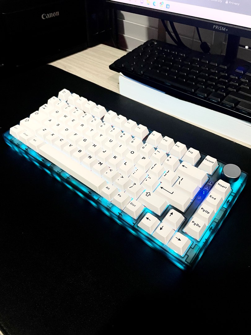 75% custom mechanical keyboard (WOB white keycaps), Computers & Tech, Parts & Accessories ...