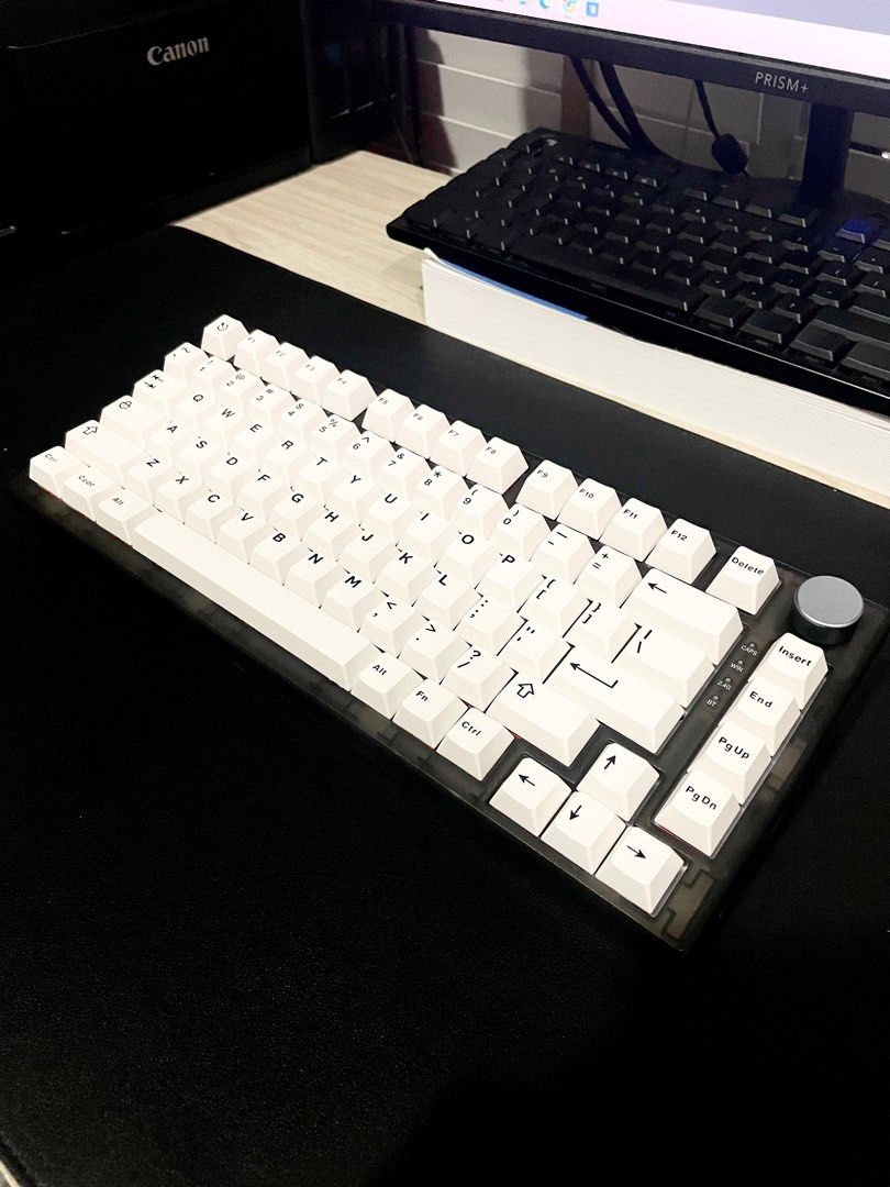 75% custom mechanical keyboard (WOB white keycaps), Computers & Tech, Parts & Accessories ...