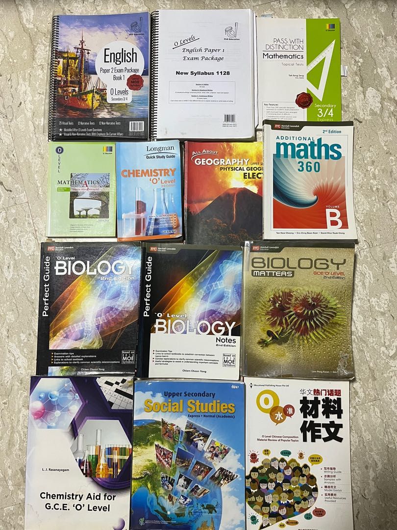 A Math, O Level , Chem, Bio, Geo, Hobbies & Toys, Books & Magazines ...