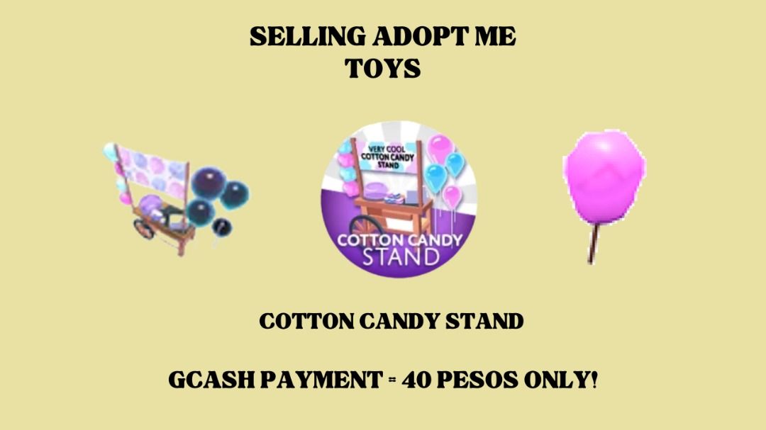 ADOPT ME COTTON CANDY STAND, Video Gaming, Gaming Accessories, In-Game ...