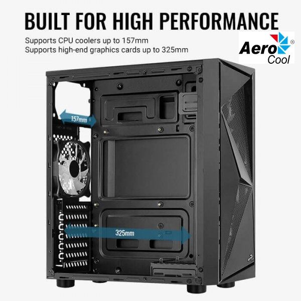 Aerocool Glider Tempered Glass MID TOWER CASE, Computers & Tech, Parts ...