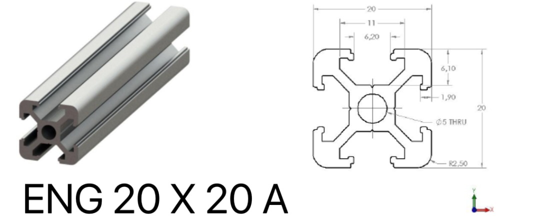 Aluminium Profiles - 20X20 Series, Furniture & Home Living, Home ...