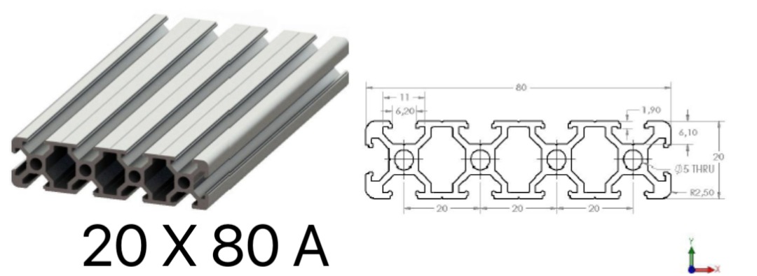 Aluminium Profiles - 20X80 Series, Furniture & Home Living, Home Improvement & Organisation ...