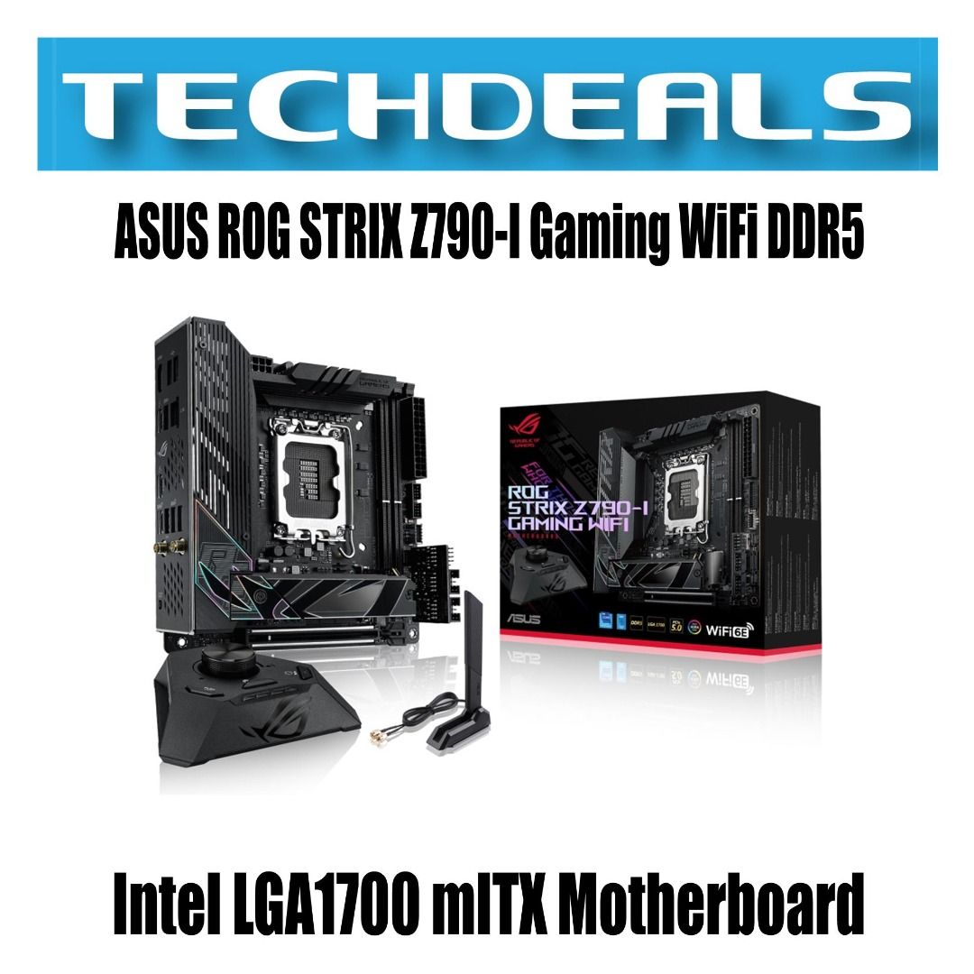ASUS ROG STRIX Z790-I Gaming WiFi DDR5 Intel LGA1700 mITX Motherboard ...