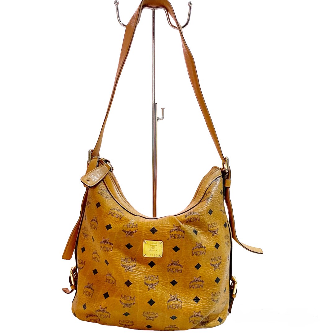 Authentic MCM Cognac Hobo Bag, Luxury, Bags & Wallets on Carousell
