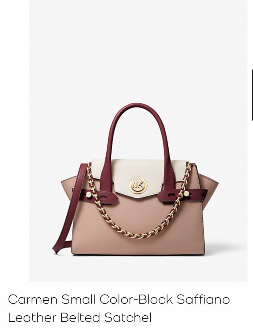 Authentic MK Carmen Block Saffiano, Luxury, Bags & Wallets on Carousell