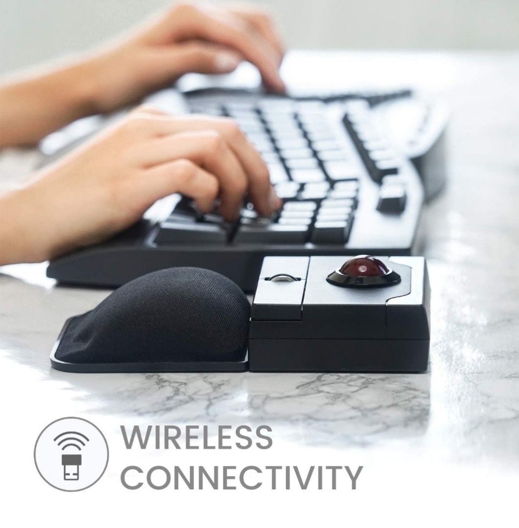 B4)Perixx PERIPRO-706 Wireless Trackball Mouse, Build-in 0.98 Inch ...