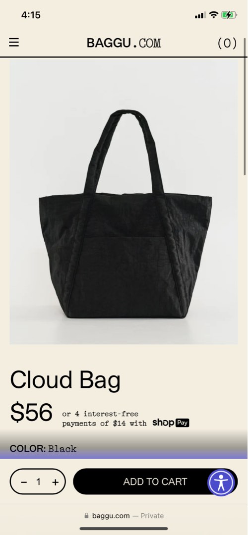 baggu cloud tote bag, Women's Fashion, Bags & Wallets, Tote Bags on Carousell