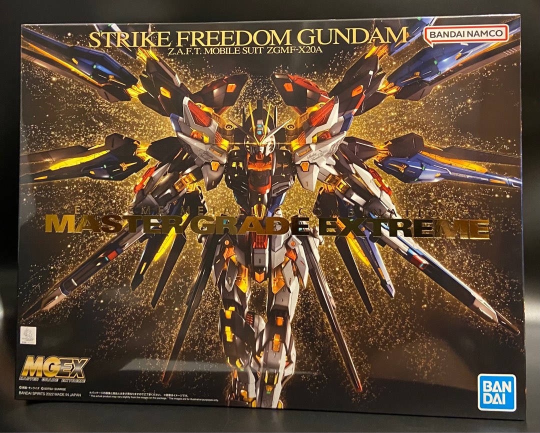 BANDAI NAMCO MGEX -STRIKE FREEDOM GUNDAM 突擊自由高達 - 1/100, 興趣及遊戲, 玩具 & 遊戲 ...