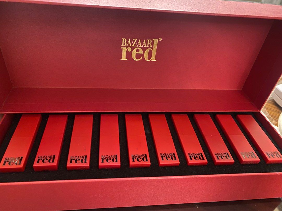 Bazaar Red lipstick set, Beauty & Personal Care, Face, Makeup on Carousell