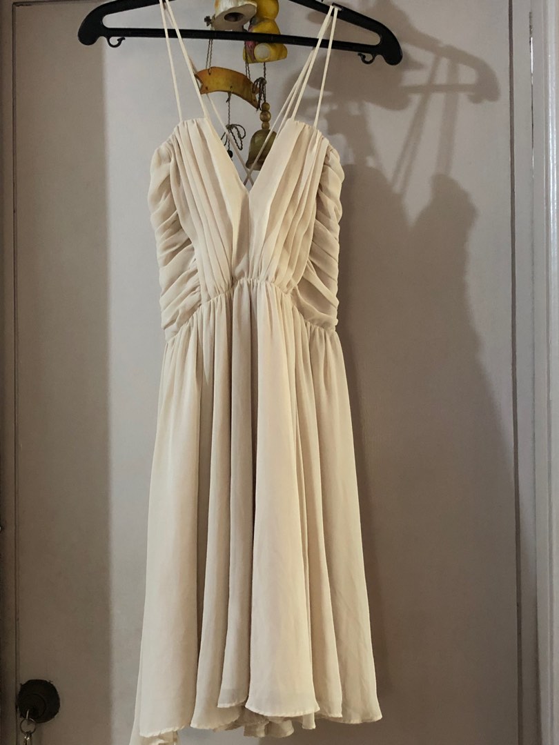 Beige dress, Women's Fashion, Dresses & Sets, Evening dresses & gowns ...