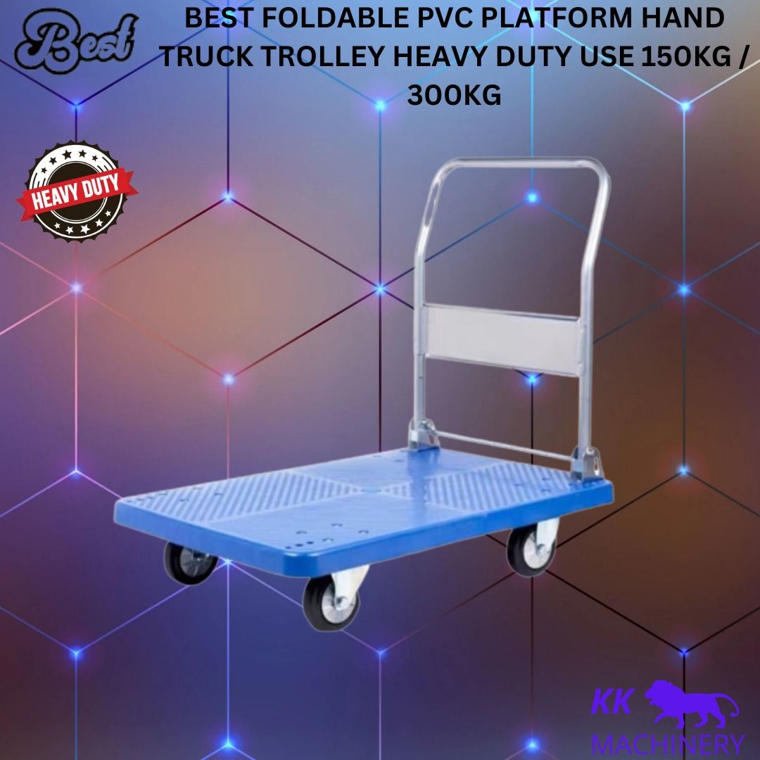 BEST Foldable PVC Platform Hand Truck Trolley Heavy Duty Use 150KG ...