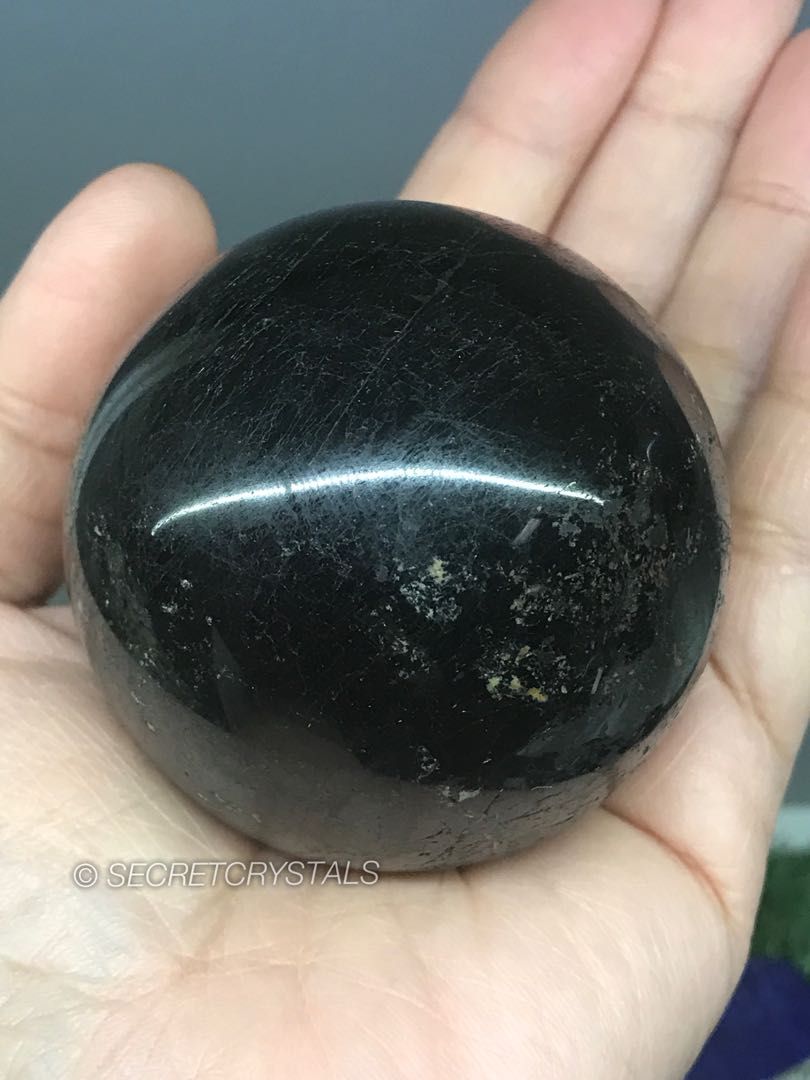 Black Tourmaline Sphere ball, Women's Fashion, Jewelry & Organisers ...