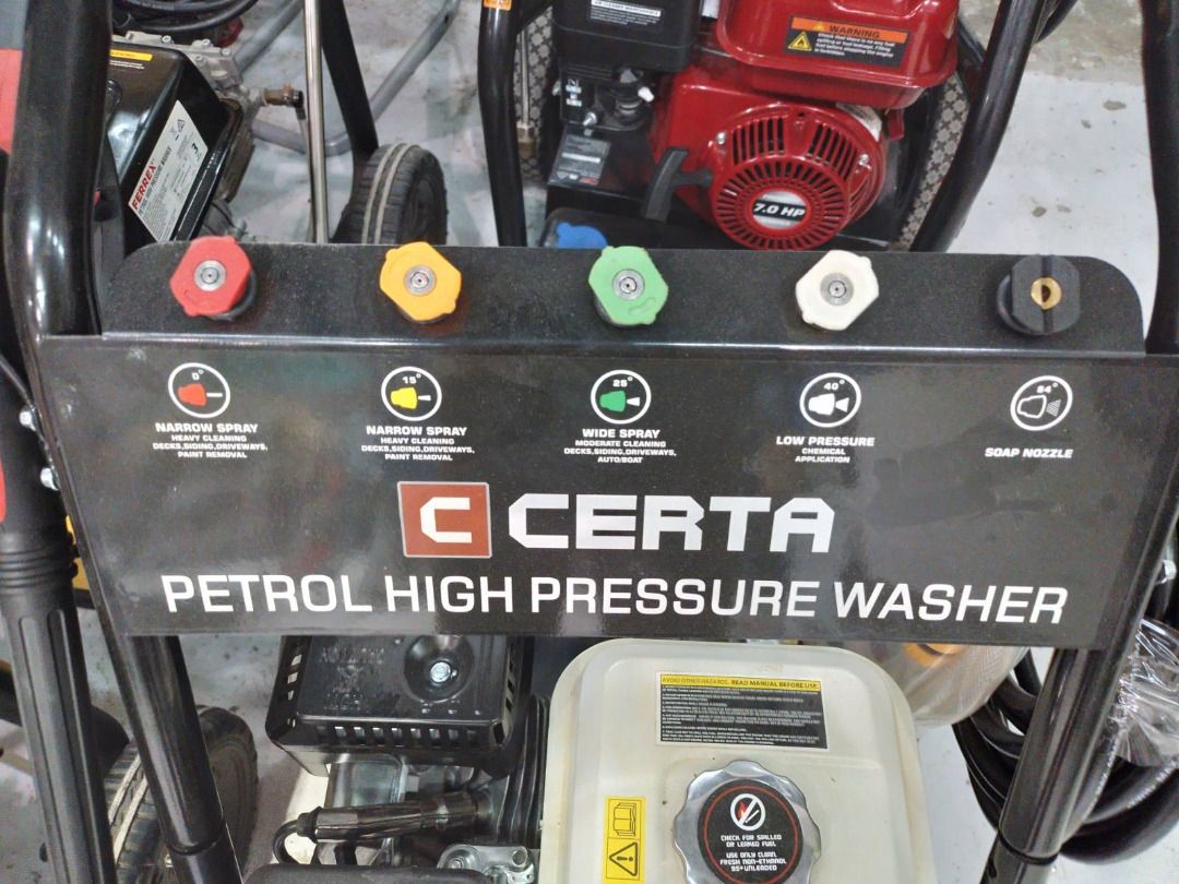 Certa Petrol High Pressure Washer 196cc 6.5HP 150 Bar Commercial Industrial Construction Tools Equipment on Carousell