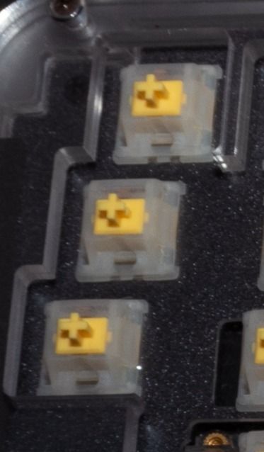 Clear Acrylic Alice Keyboard w/ Lubed and Filmed Gateron Milky Yellows ...