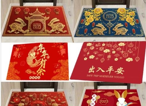 CNY mat 2023 24 choices floor mat chinese new year rabbit - LSSG1149 ...