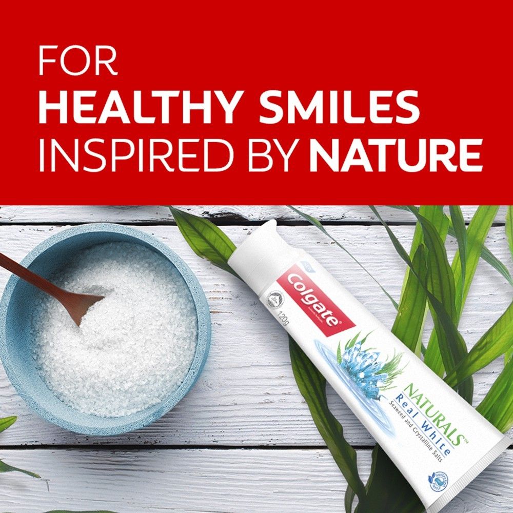 Colgate Naturals Real White (Seaweed & Crystalline Salts) Whitening ...