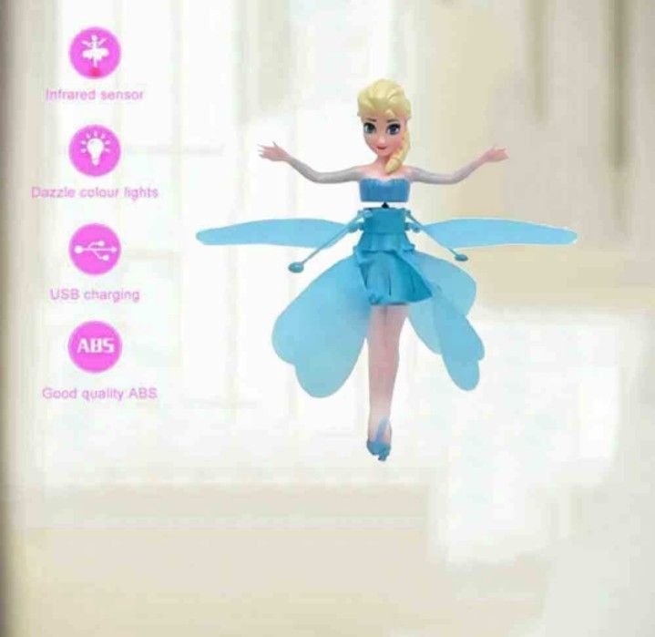 DISNEY FROZEN ELSA FLYING DOLL TOY KIDS CONTROL XMASS GIFT PRINCESS ...