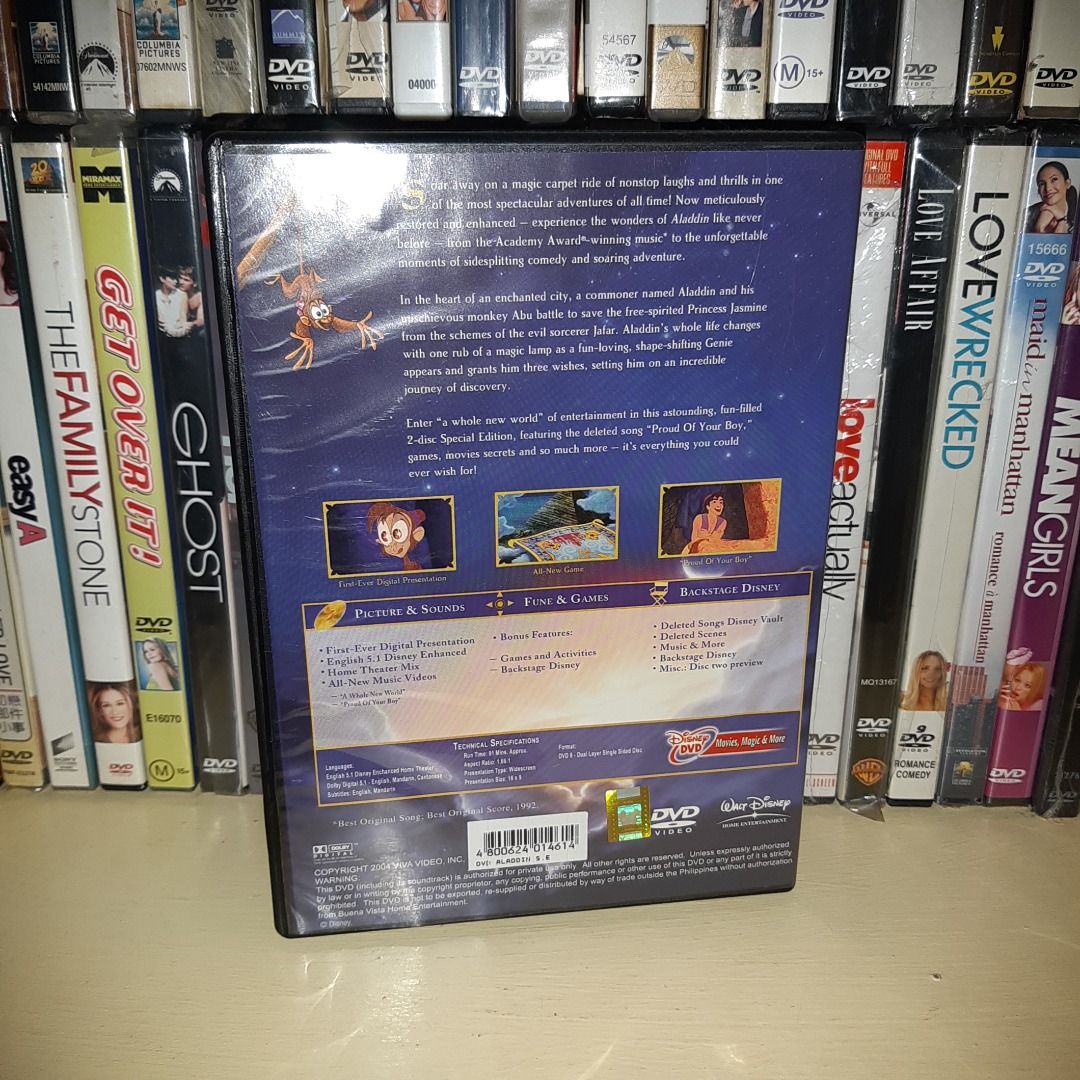 Disney's Aladdin (2-Disc Special Edition) DVD, Hobbies & Toys, Music ...