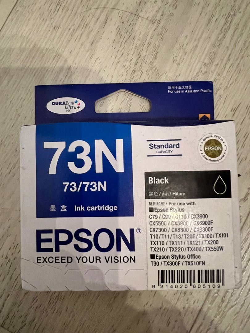 Epson 73/73N printer cartridge (black), Computers & Tech, Printers, Scanners & Copiers on Carousell