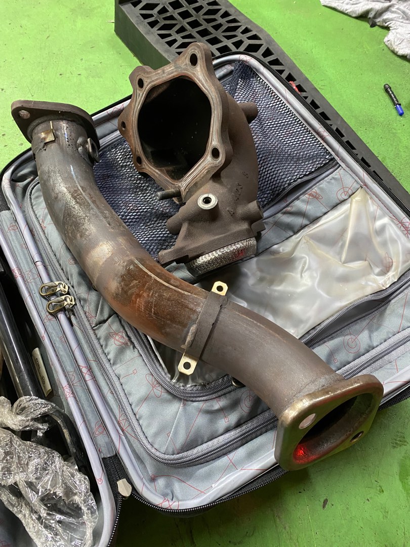 Evo X stock down pipe, Car Accessories, Accessories on Carousell