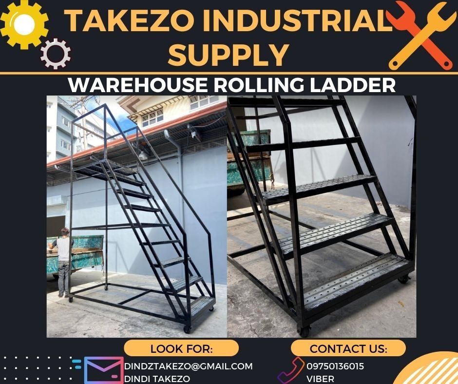 Fabricated Warehouse Rolling Ladder, Commercial & Industrial ...