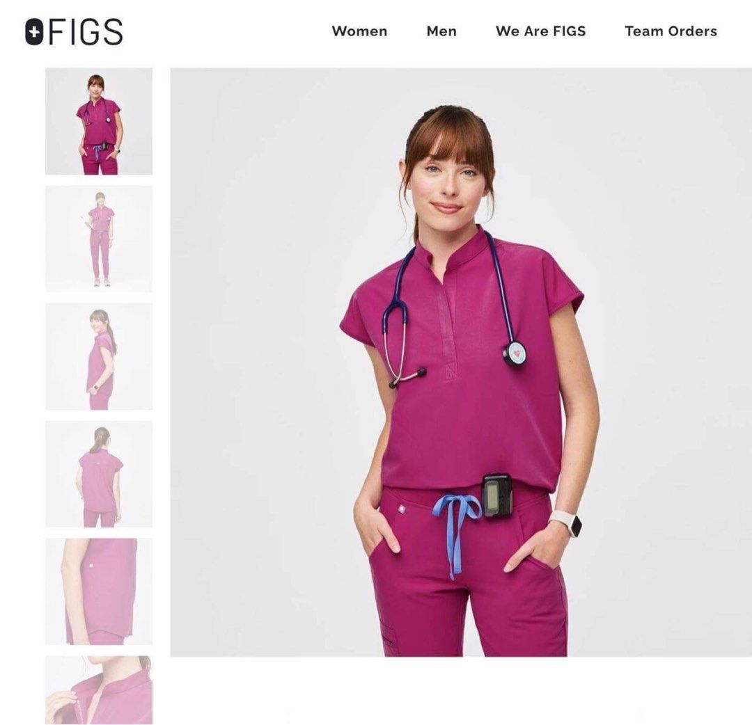 Figs Rafaela Top Raspberry Sorbet [LIMITED EDITION COLOR], Women's ...