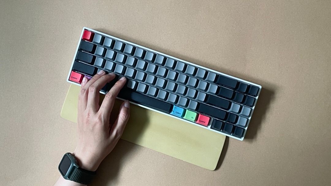 Handmade Ergonomic Keyboard Wrist Pad with Jesmonite / Personalised ...