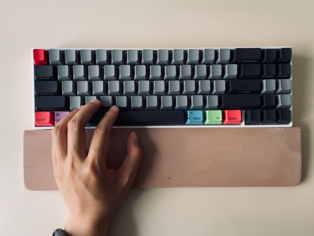 Handmade Ergonomic Keyboard Wrist Pad with Jesmonite / Personalised ...