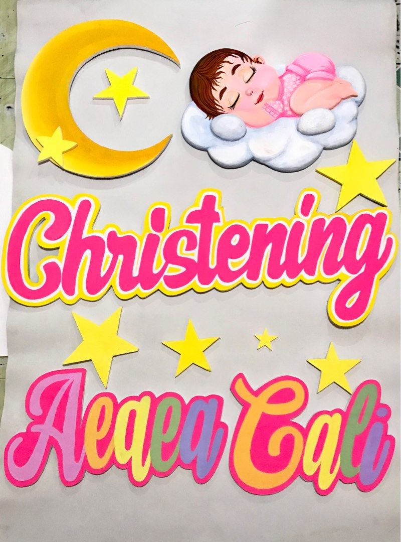 Happy Christening Banner, Hobbies & Toys, Stationary & Craft, Occasions ...