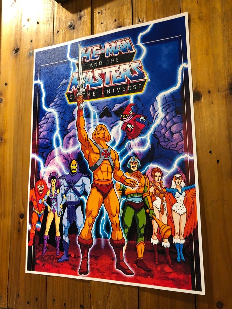 He-Man Retro Vintage Classic Movie Cartoon Poster, Hobbies & Toys ...