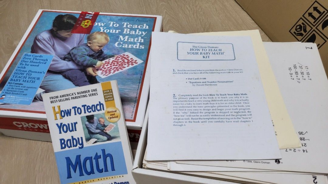 How to teach your baby Math Flash Cards and book, Babies & Kids, Infant ...