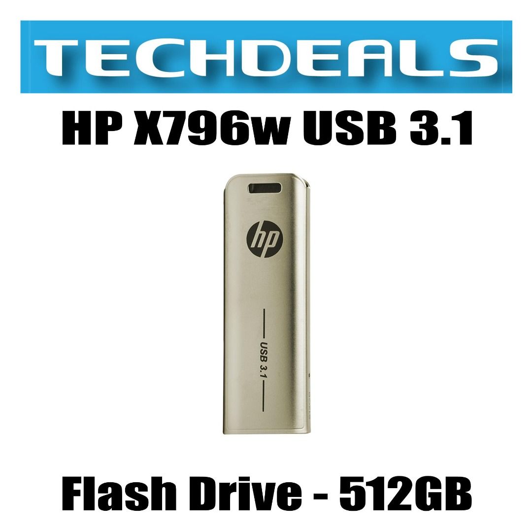 HP X796w USB 3.1 Flash Drive - 512GB, Computers & Tech, Parts ...