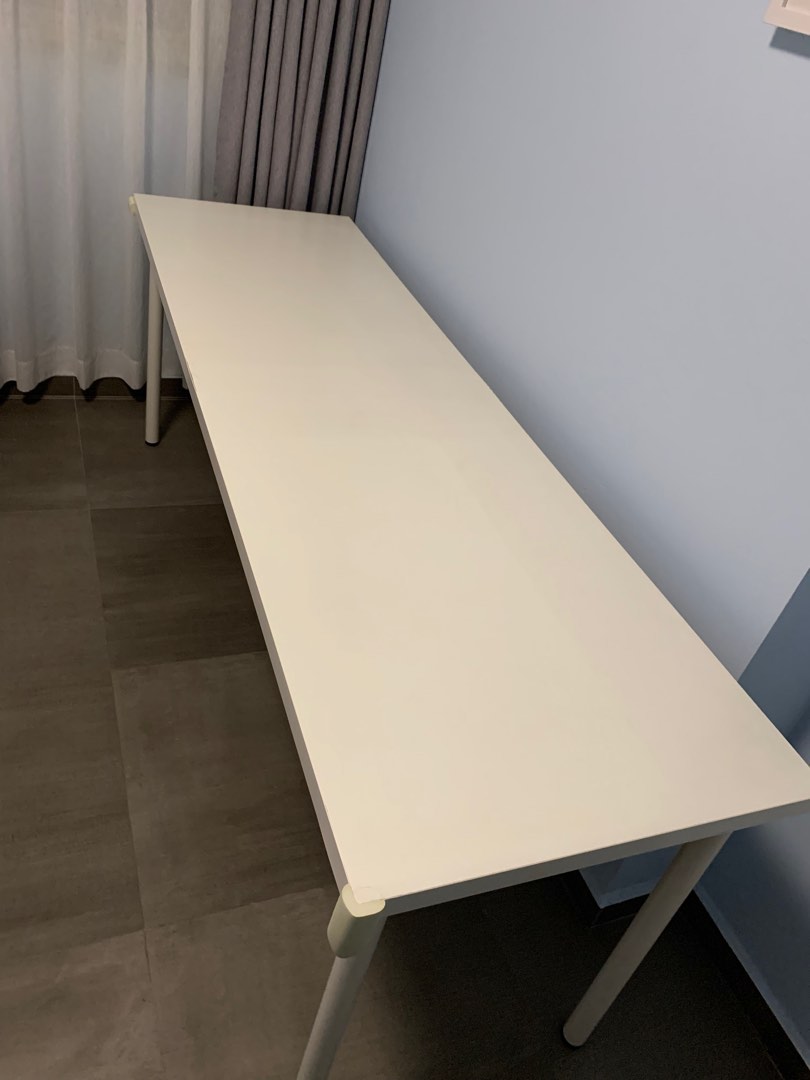 IKEA 2m long table, white, Furniture & Home Living, Furniture, Tables ...