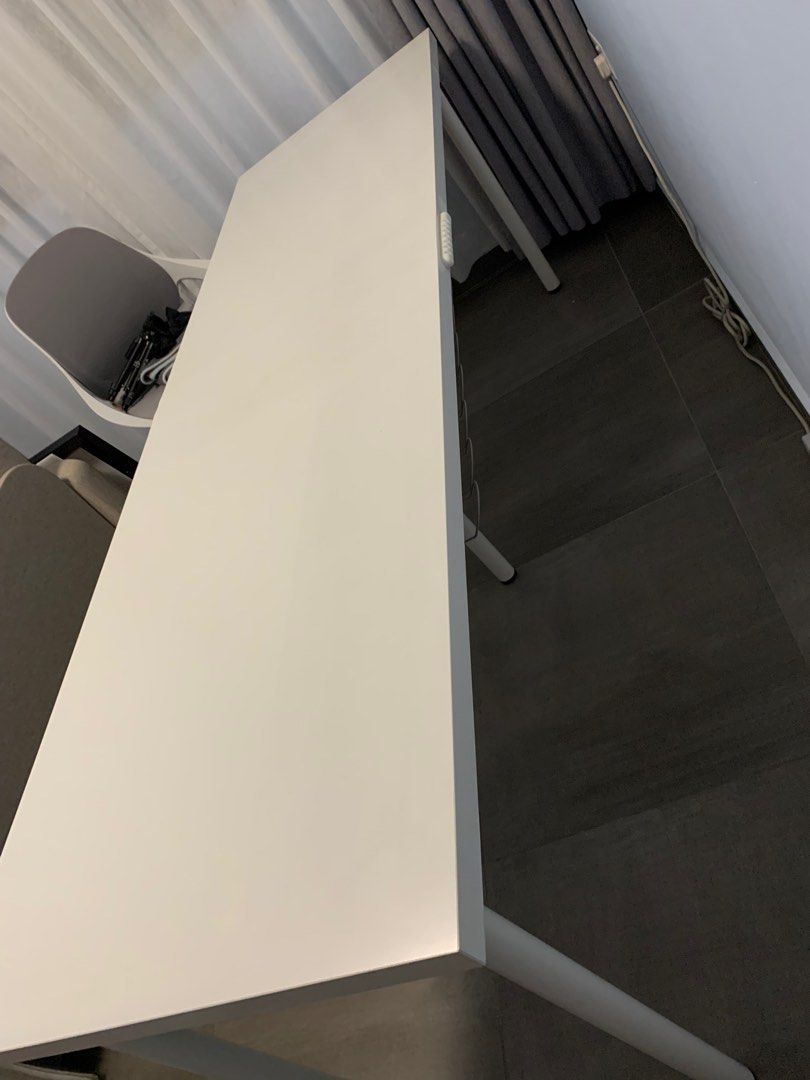 IKEA 2m long table, white, Furniture & Home Living, Furniture, Tables ...