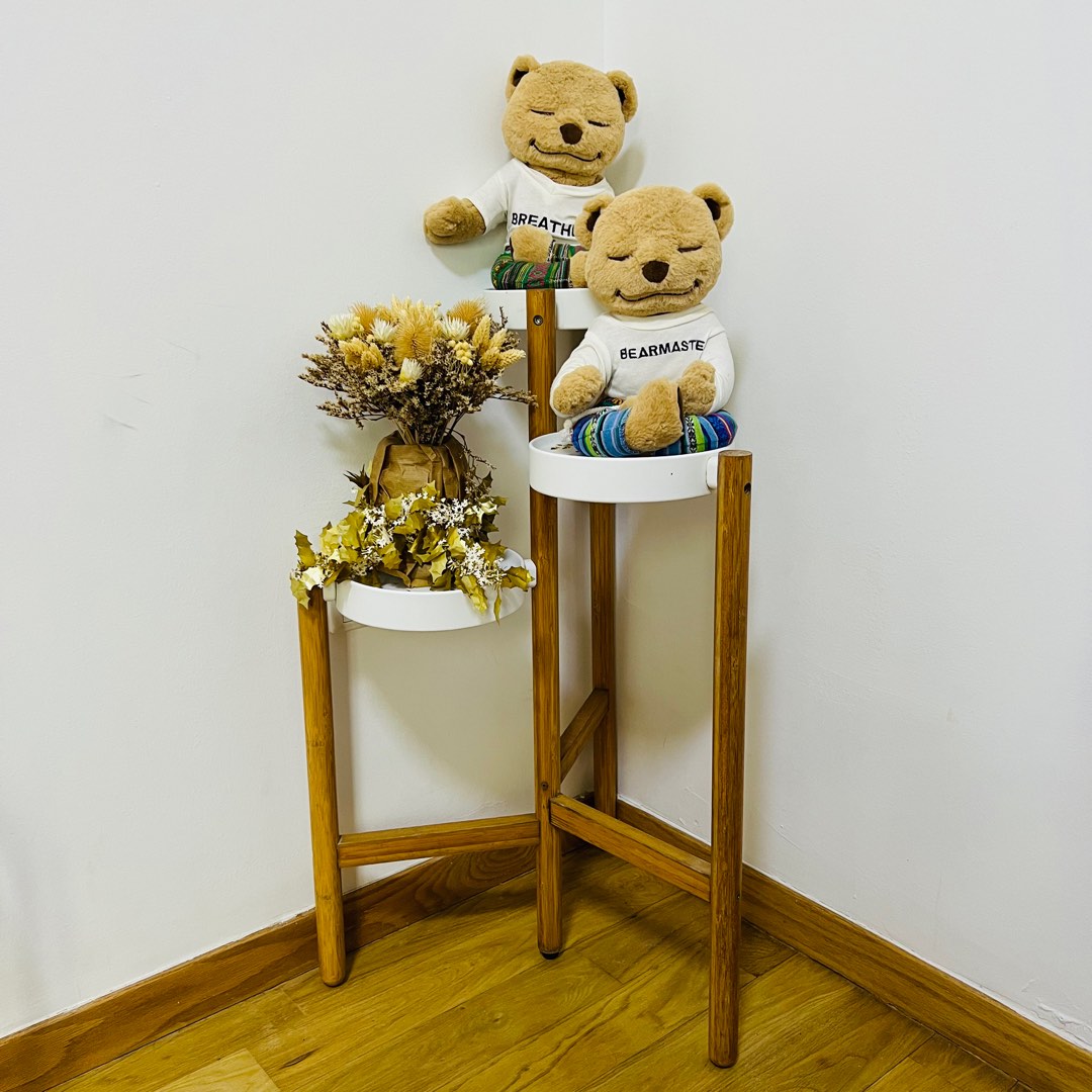 IKEA bamboo plant stand 78cm, Furniture & Home Living, Gardening, Pots ...