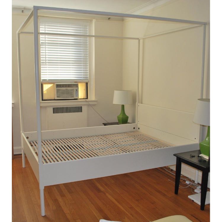 Ikea Edland Four Poster Queen Bedframe, Furniture & Home Living ...