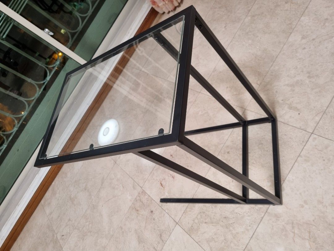 IKEA glass side table by 27th, Furniture & Home Living, Furniture ...