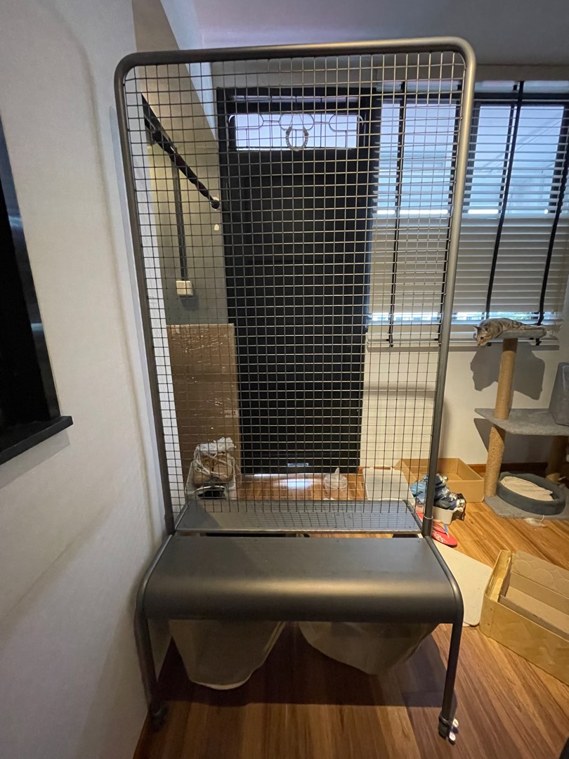 IKEA industrial style moveable mesh divider, Furniture & Home Living ...