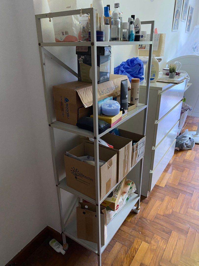 IKEA METAL STORAGE RACK, Furniture & Home Living, Furniture, Shelves ...