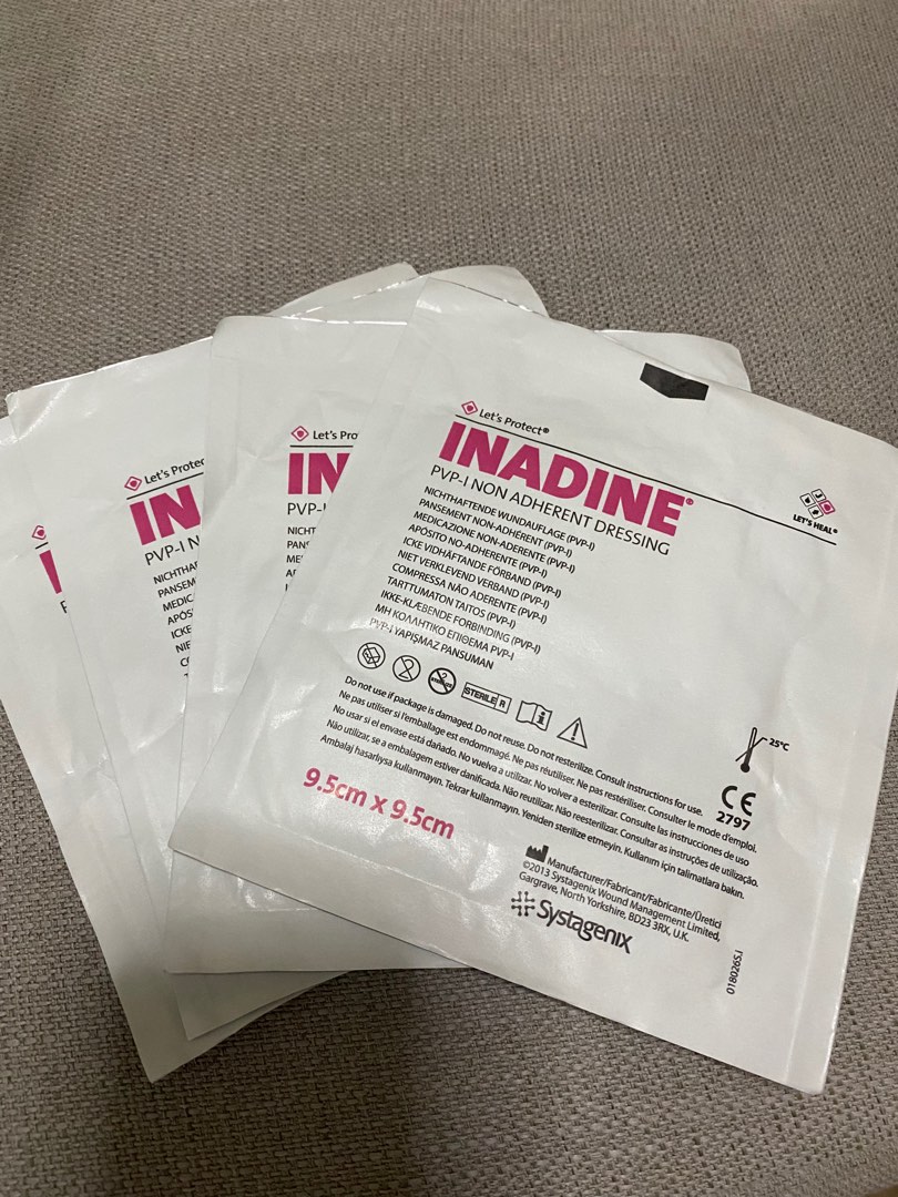 INADINE Dressing (9.5 cm x 9.5cm), Health & Nutrition, Medical Supplies ...