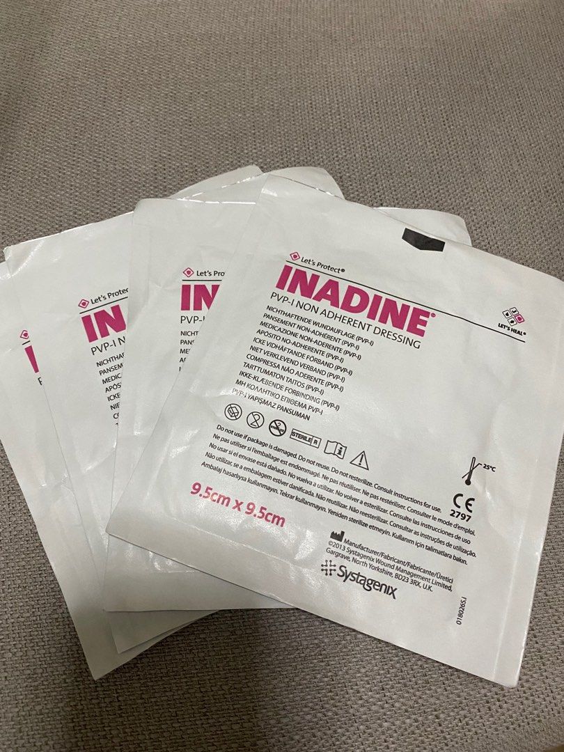 INADINE Dressing (9.5 cm x 9.5cm), Health & Nutrition, Medical Supplies ...