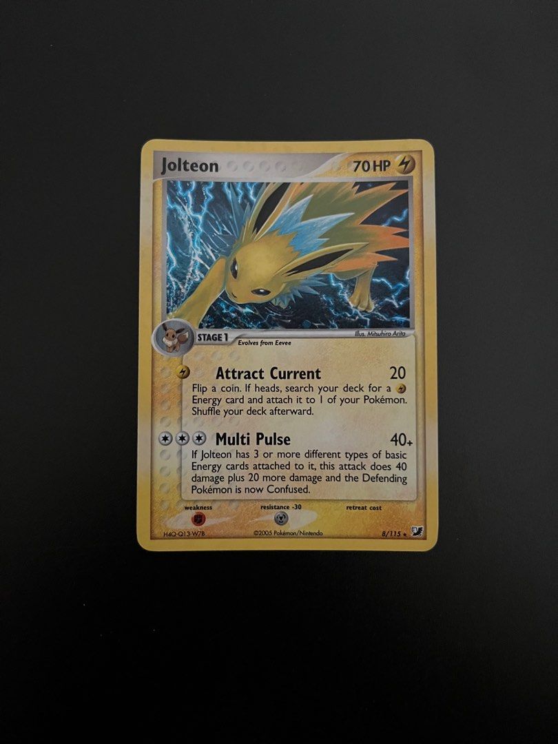 Jolteon holo pokemon card vintage old school rare ex, Hobbies & Toys ...