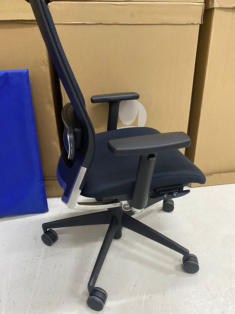 KOKUYO AIRFORT Air Lumbar Ergonomic Office Chair (Black) - For Home and ...