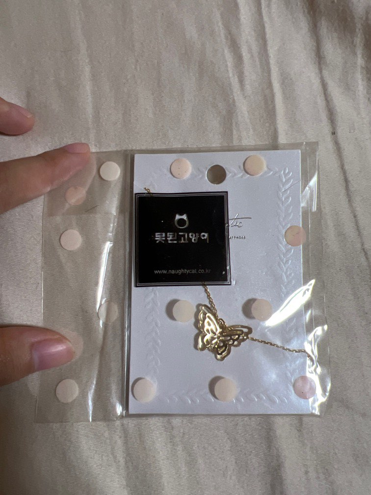 Korean Butterfly Necklace, Women's Fashion, Jewelry & Organisers ...